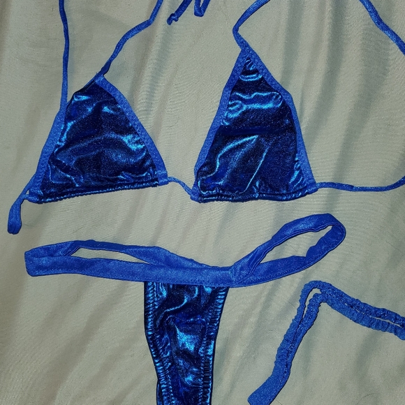 Handmade by Fluid Designs | Swim | Sexy Handmade Shiny Royal Blue Thong ...